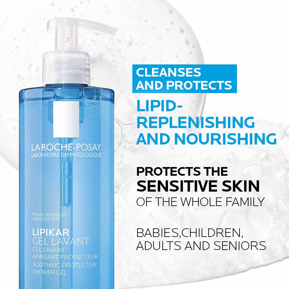 Lipikar Cleansing Gel for Normal to Dry Skin - 750ml | La Roche-Posay