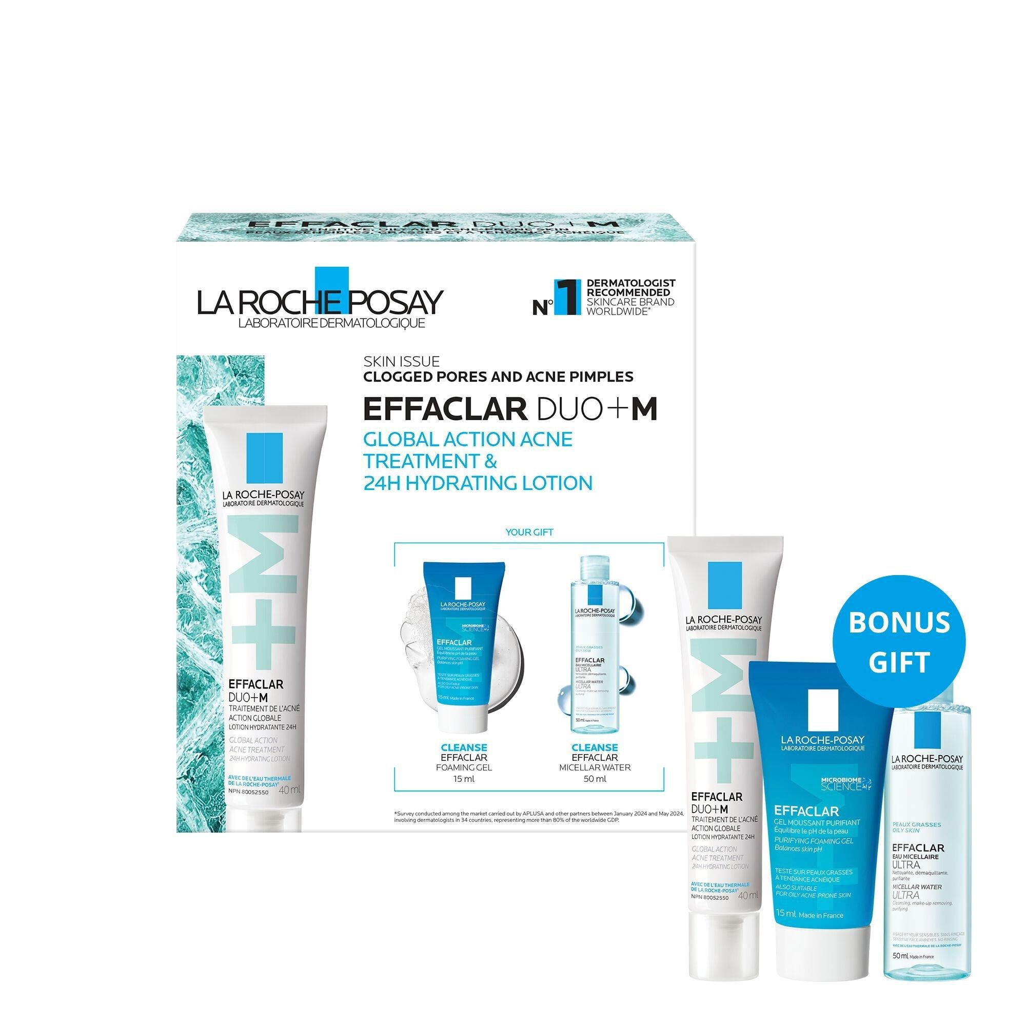 Effaclar Acne Kit - Duo+M, Gel & Micellaire Lotion - LRP CA