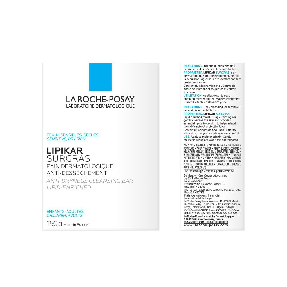 Lipikar Surgras Bar Soap by La Roche-Posay