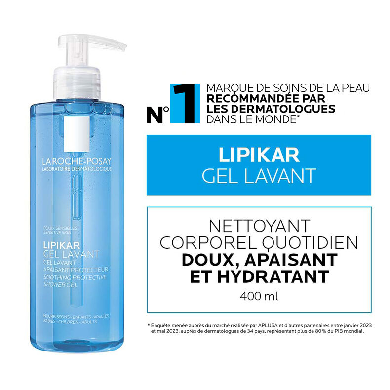 Gel Lavant pour Peaux Normales à Sèches Lipikar | La Roche-Posay